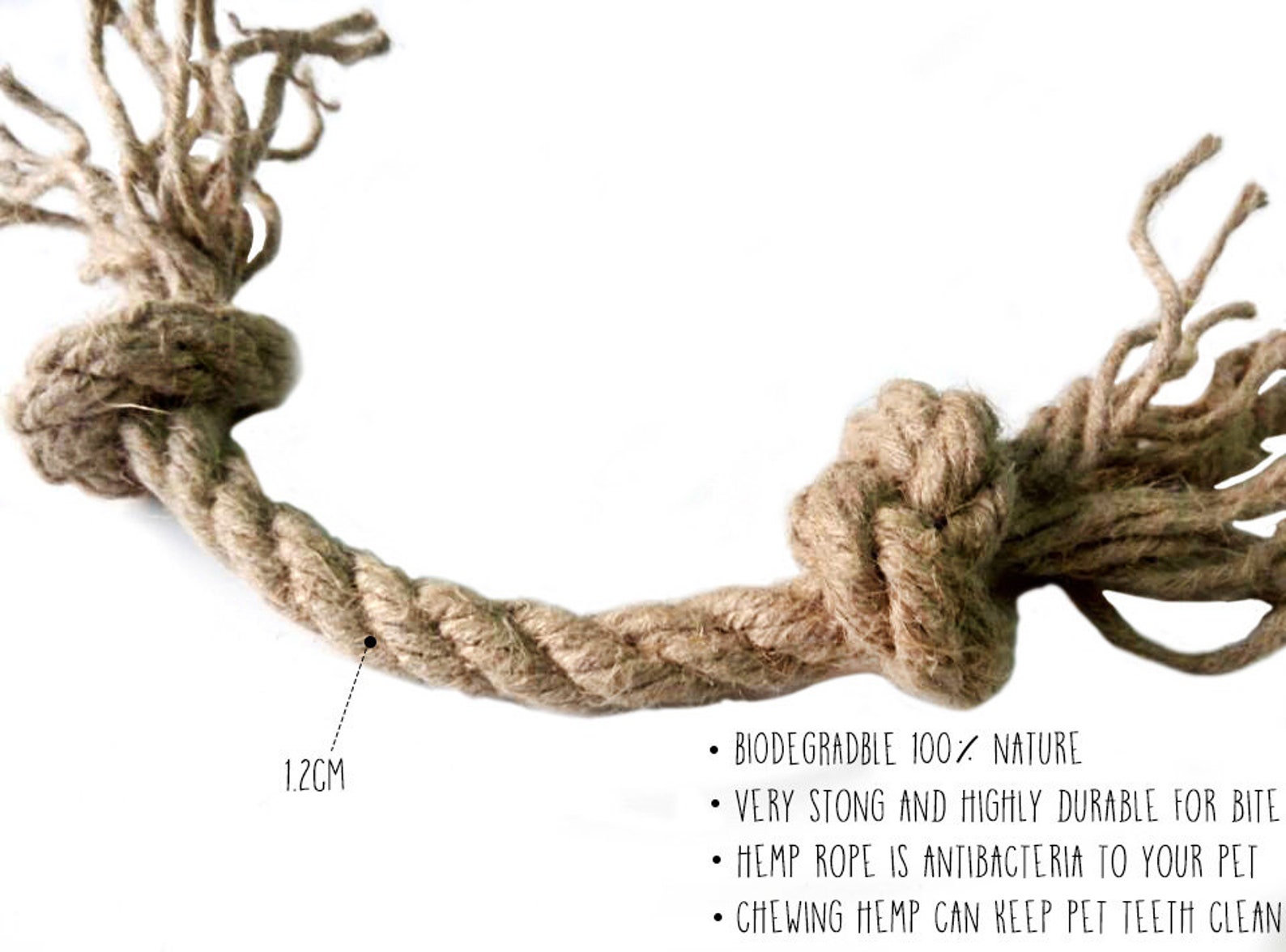 Hemp for Pets Natural DOG Toys 100% HEMP ROPE Dog Toy 20MM & - Etsy