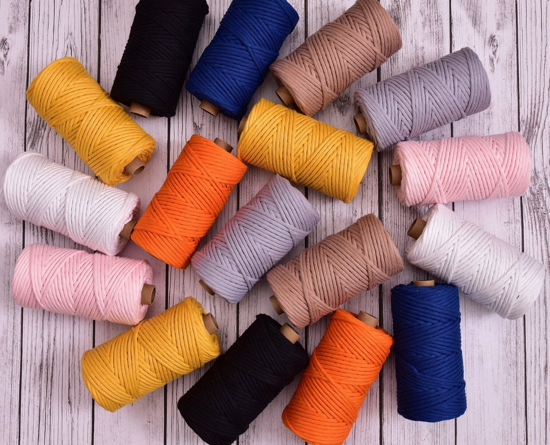 4.0MM & 6.0MM Macrame Cotton String 55yards/90yards a Roll - Etsy