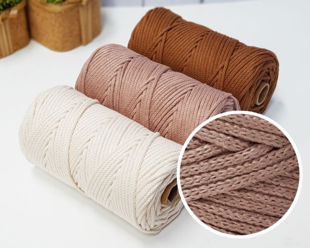 3.5MM Crochet Pattern Cotton Rope MACRAME Rope Cotton Ropes 100yards a ...