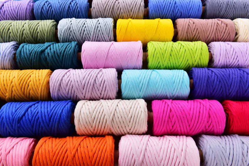 4.0MM & 6.0MM Macrame Cotton String 55yards/90Yards a Roll | Etsy