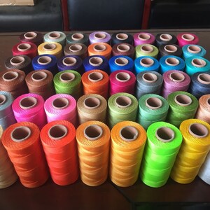 0.7mm Waxed Polyester Thread DIY Craft Macrame Knotting Jewelry Making ...