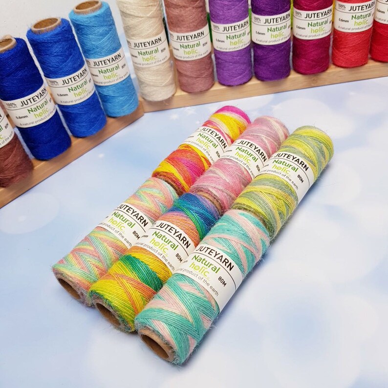 0.7MM Weaving Jute thread Embroidery Thread Jute craft yarn | Etsy