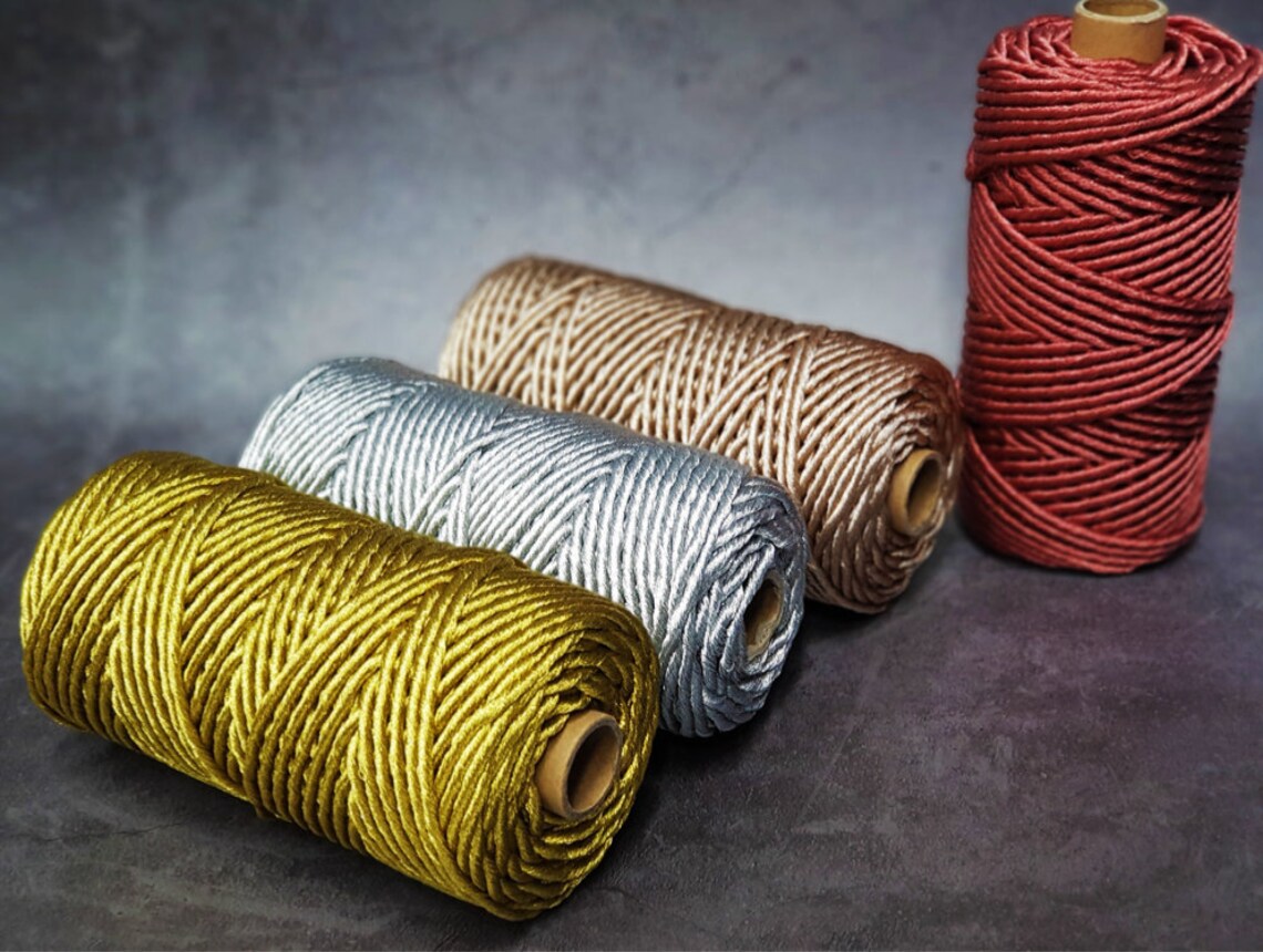 3.0MM Metallic Single Twist Rope Macrame Rope Gold Twist Rope - Etsy