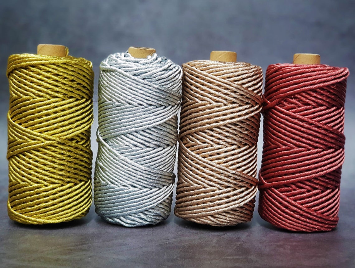 3.0MM Metallic Single Twist Rope Macrame Rope Gold Twist Rope - Etsy