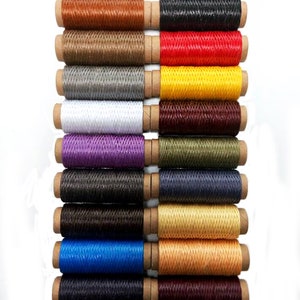 1.0MM BRAID Waxed Leather Thread 25yards Full Roll- Simulated Waxed ...