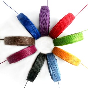 Premium Waxed Linen Cord Robust & Strong 10LB Test 25yards Leather ...