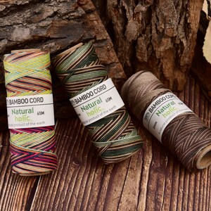 65.0meters Polished BAMBOO CORD 1.0MM Dia. 100% BAMBOO Yarn 20lb Test ...