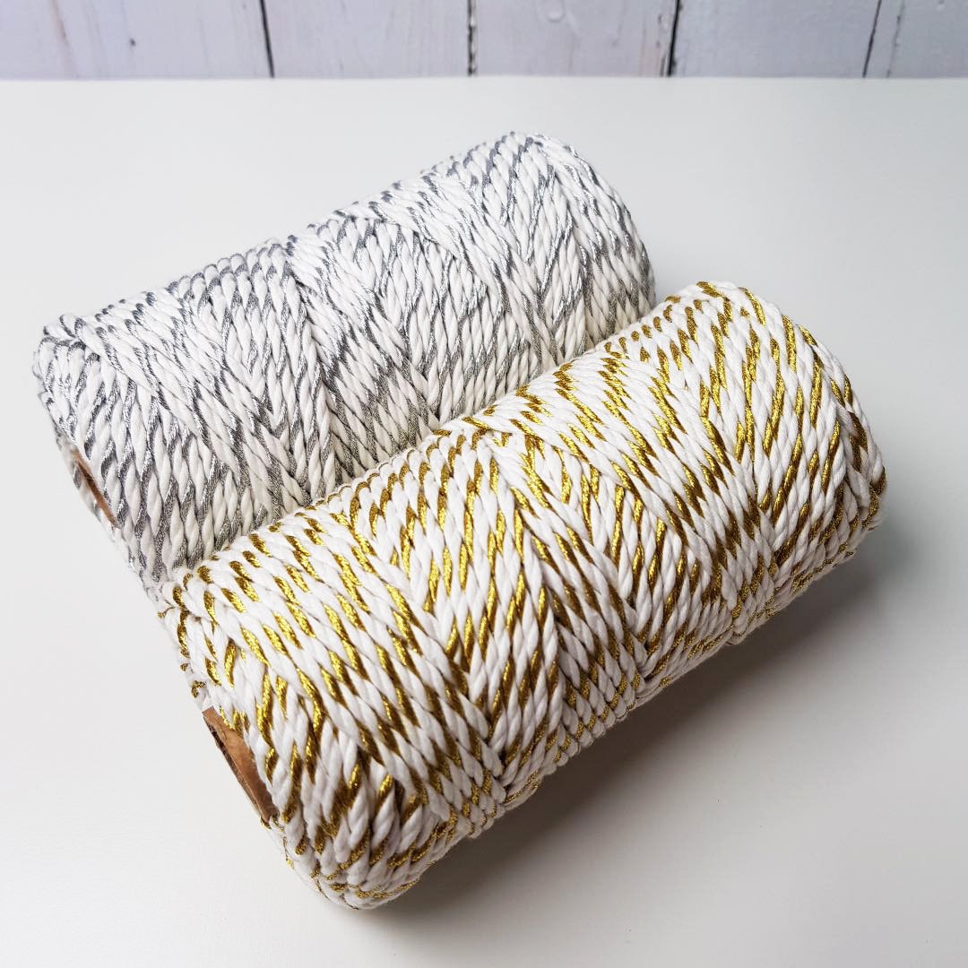 2.5MM Metallic Cotton Twist ROPE for Macrame Gift Wrapping | Etsy