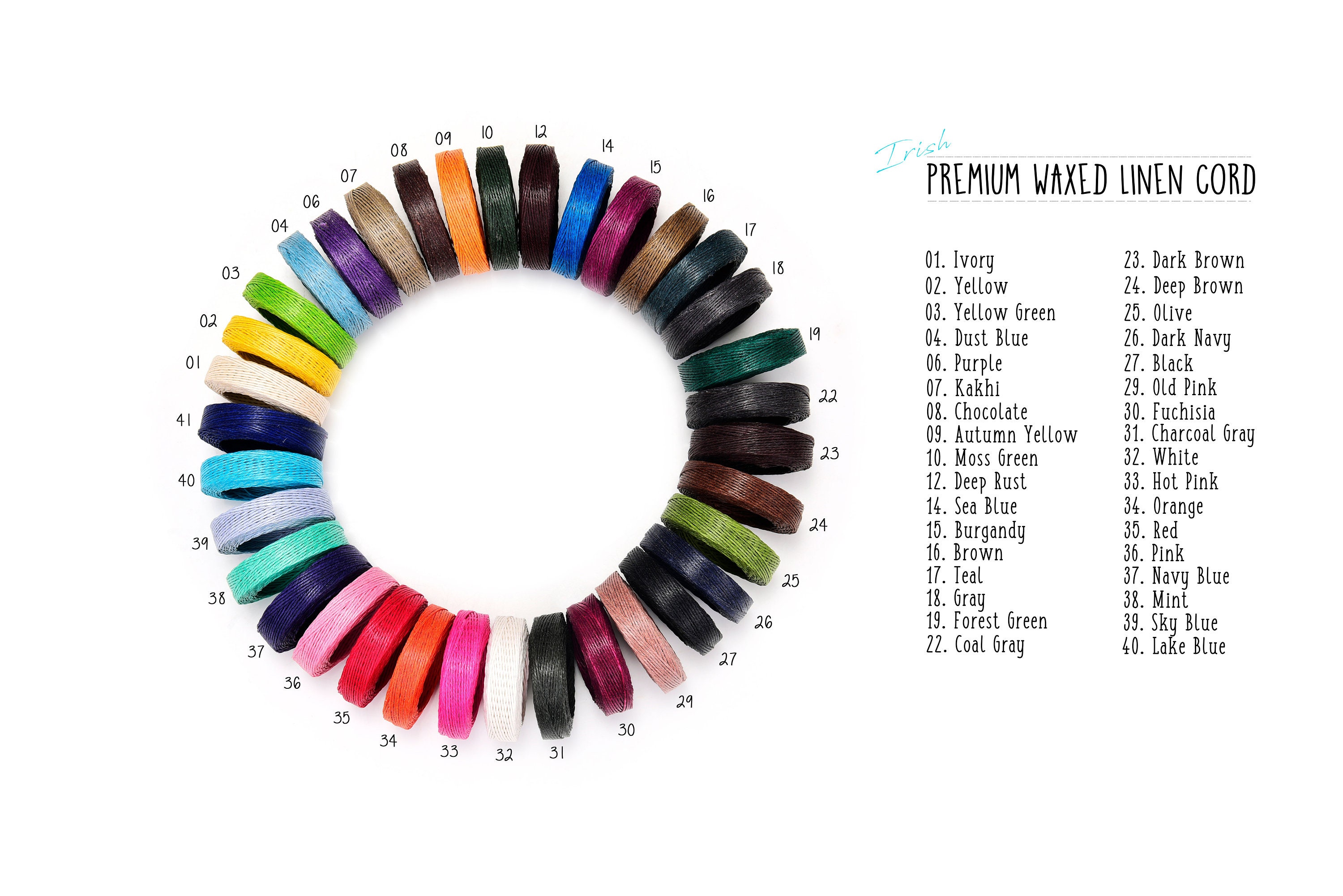 Premium Waxed Linen Cord Robust & Strong 10LB Test 25yards - Etsy