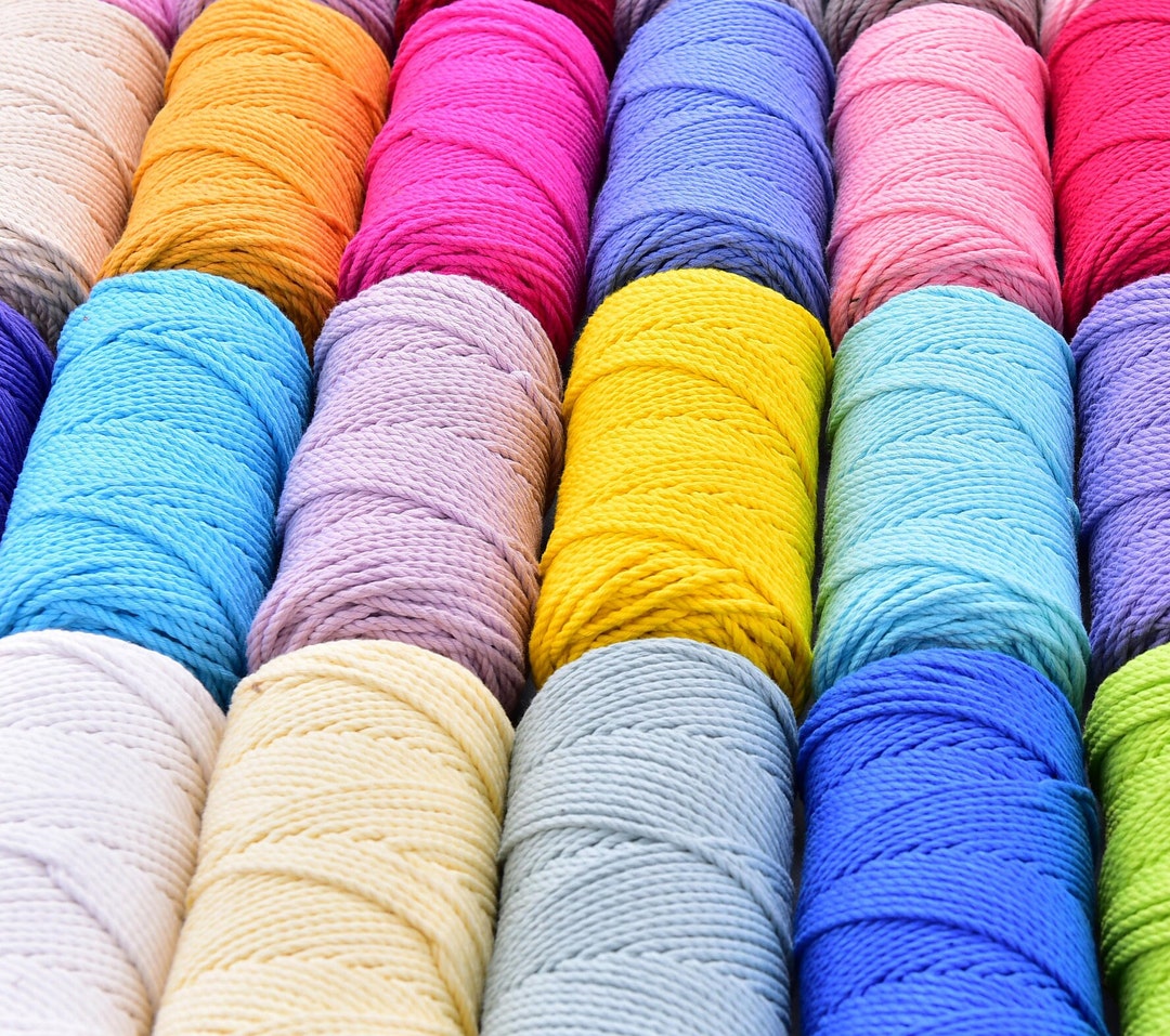 3.0MM & 4.0MM MACRAME Rope Cotton Ropes 80yards/100yards a Roll Super ...