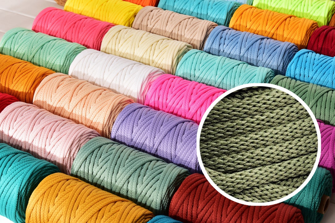 6.0MM Polyester Chunky String 70yards a Full Roll Perfect for Macrame ...