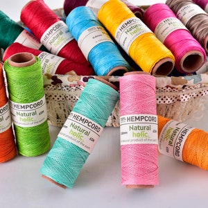 0.6MM Polished Hemp Cord Hemp Thread 65meters Full Roll 100% Hemp ...