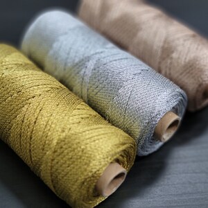 2.5MM Lurex Yarn Metallic Knitting Yarn Shiny Yarn Bag Crochet Cord ...