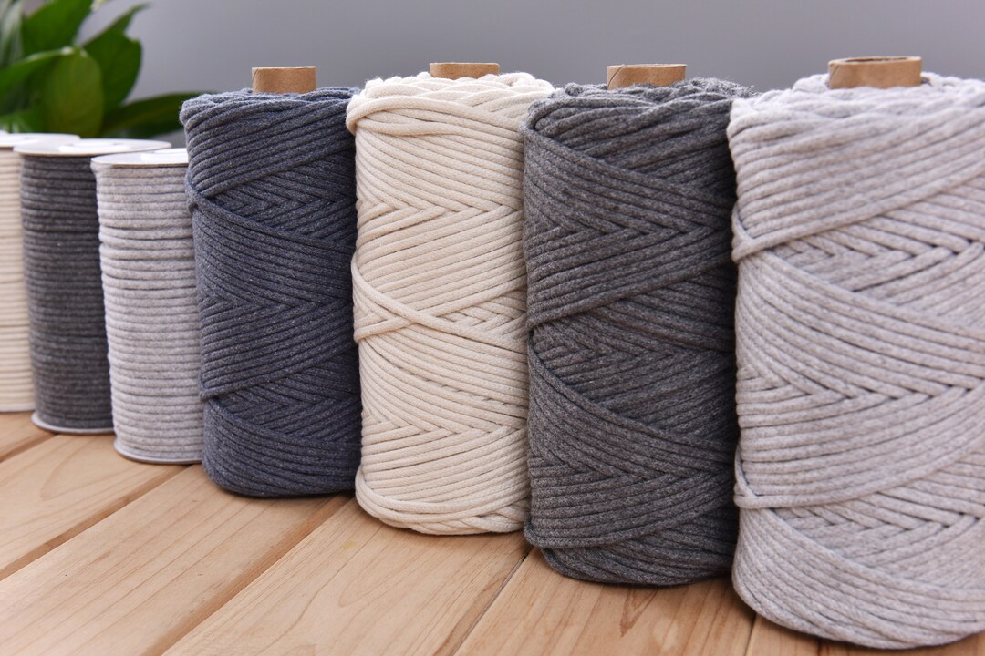 3.0MM Melange Macrame Rope Braid Cotton Rope BRAID Rope 55yards/90yards ...