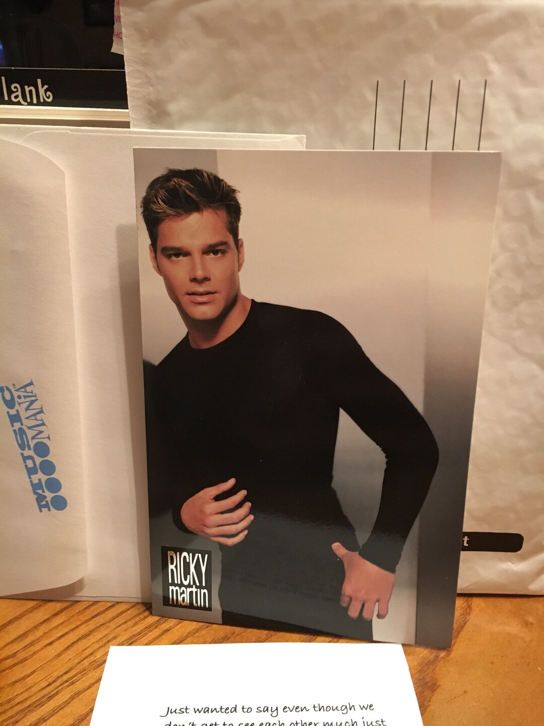 Vintage Collectable Ricky Martin Blank Inside Greeting Card - Etsy