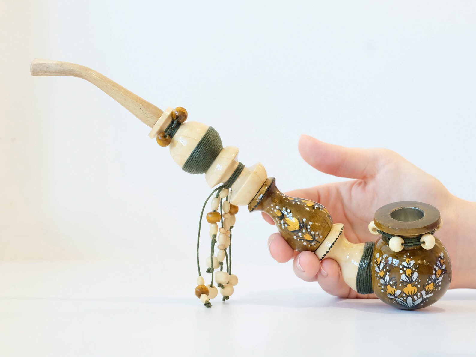 Native American peace pipe Indian smoking pipe Wooden | Etsy