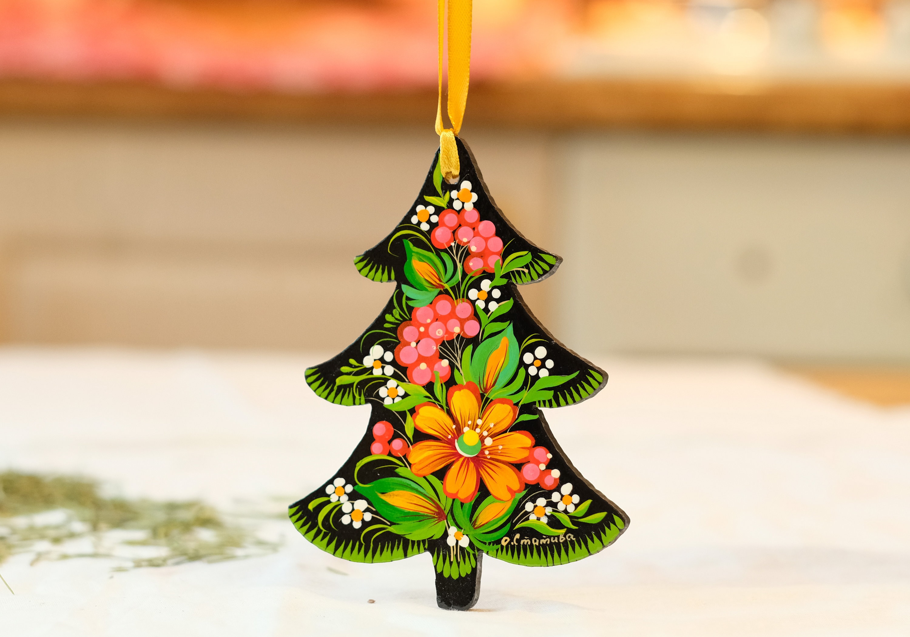 Christmas Tree Ornament Wooden Christmas Tree Decoration - Etsy Canada