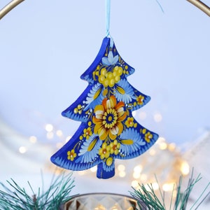 Hand Painted Ukrainian Christmas Ornament, Handmade Wooden Christmas ...