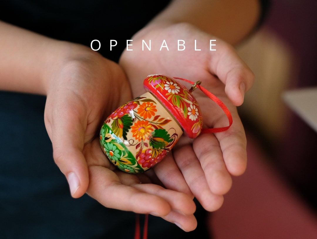 Mushroom Christmas Ornament, Openable Christmas Tree Ornament, Hand ...