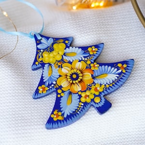 Hand Painted Ukrainian Christmas Ornament, Handmade Wooden Christmas ...