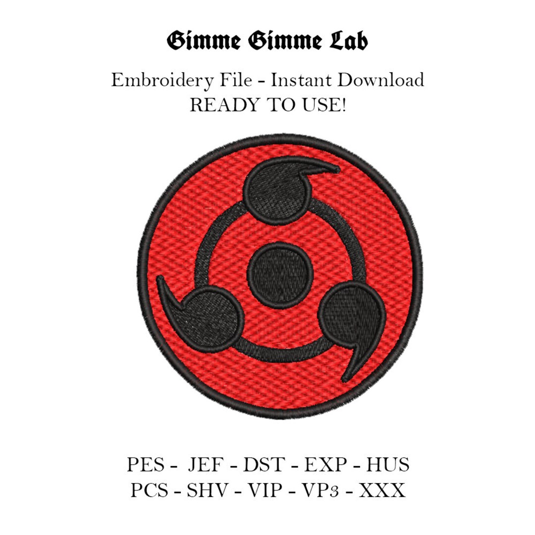 Naruto Sharingan Embroidery Design Embroidery Design - Etsy
