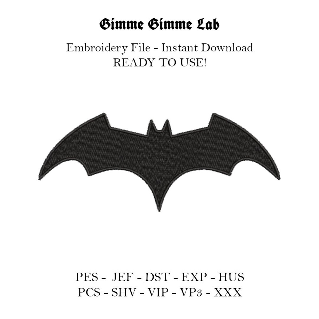 Batman Logo Embroidery Design Embroidery Design - Etsy