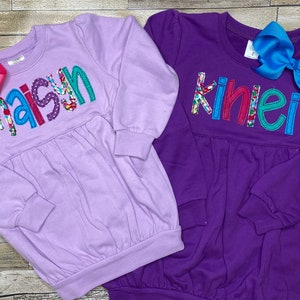 Personalized Girls Bubble Sweatshirt, Girls Personalized Sweatshirt ...