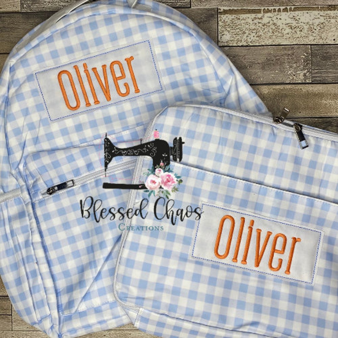 Personalized Embroidered Kids Backpack, Boys Monogrammed School ...