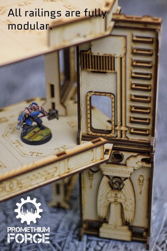 5" Tall Bulkhead Terrain Set - Digital Download for Laser Cutting (.svg ...