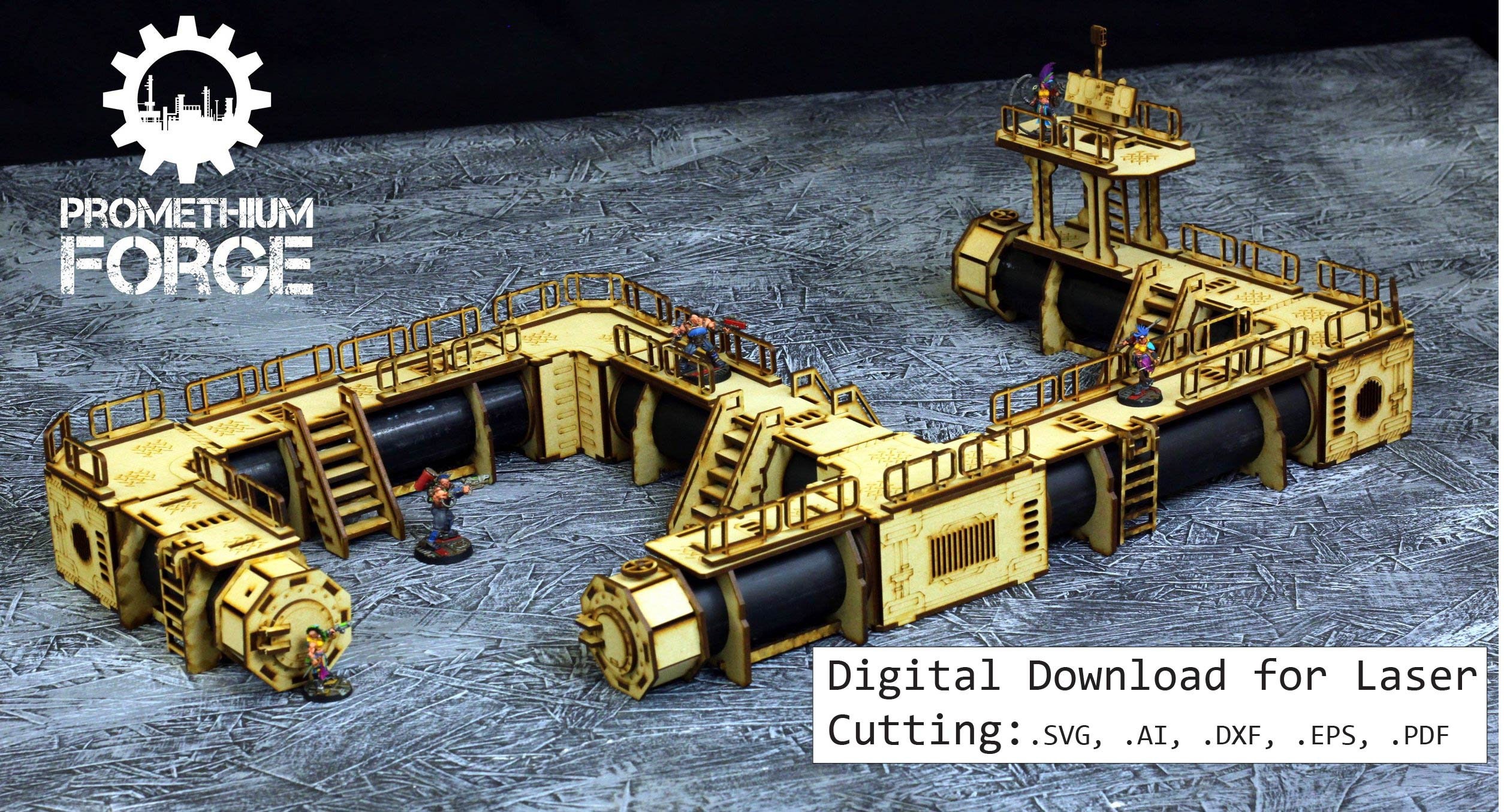 Pipeworks Terrain Set - Digital Download for Laser Cutting (.svg, .ai ...