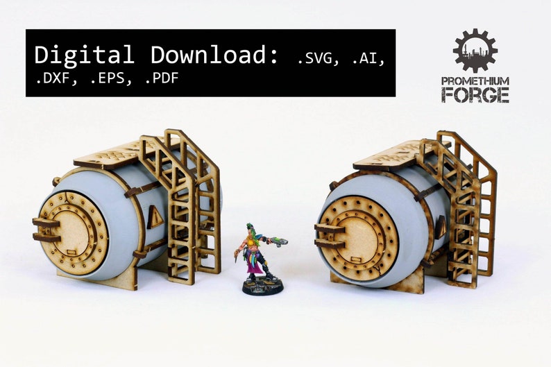 Horizontal Chem Tank Terrain Kit - Digital Download for Laser Cutting ...