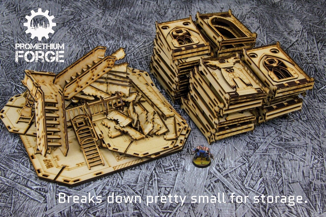 5" Tall Bulkhead Terrain Set - Digital Download for Laser Cutting (.svg ...