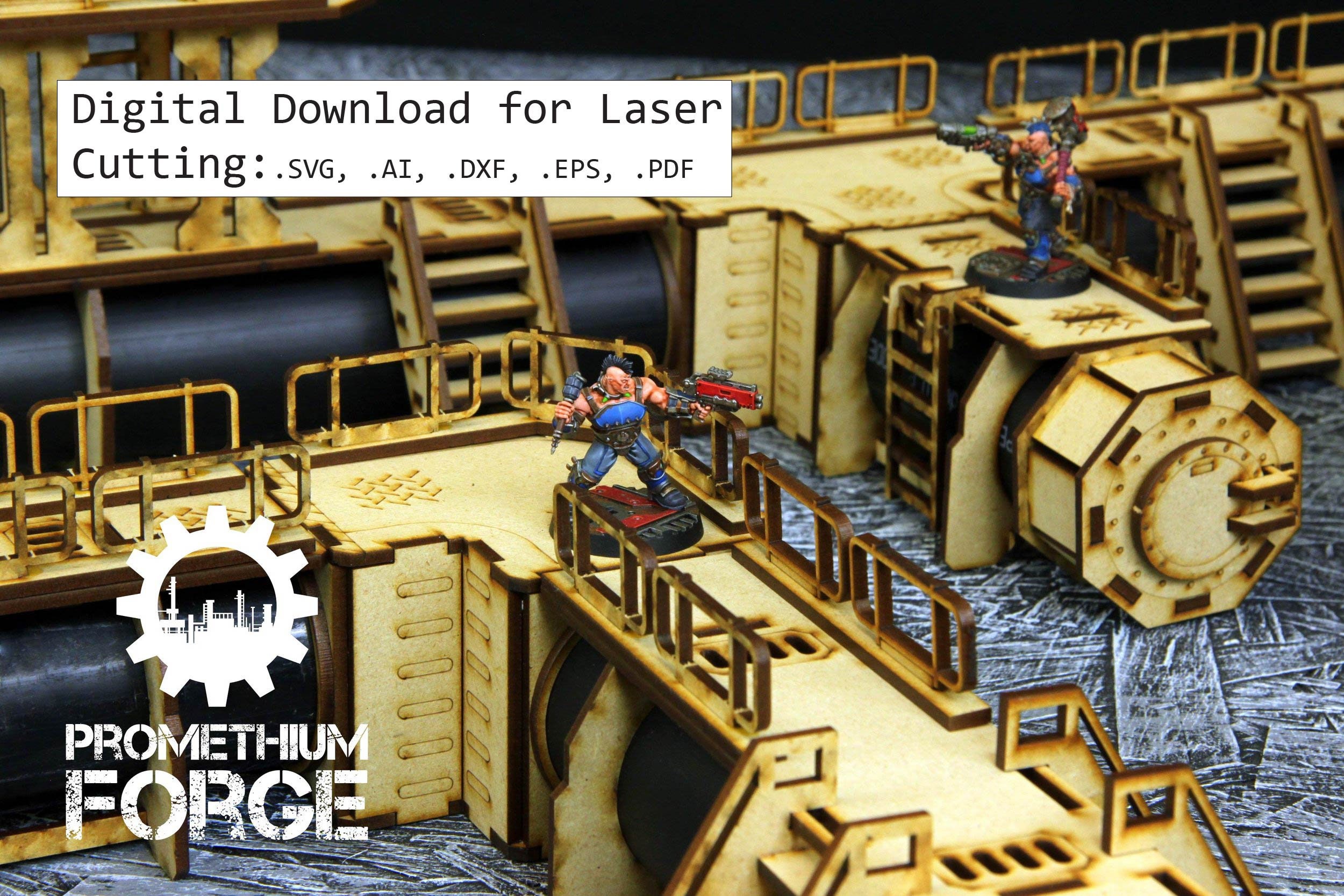 Pipeworks Terrain Set - Digital Download for Laser Cutting (.svg, .ai ...