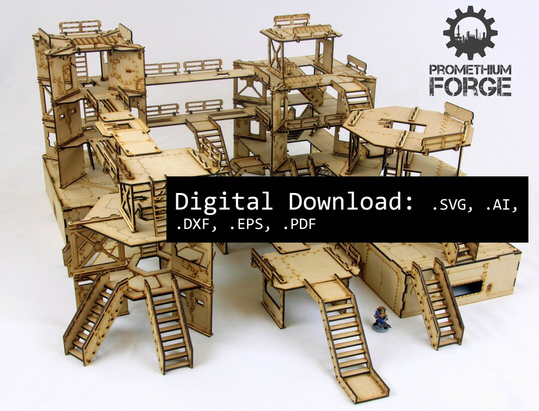 Bulkheads Terrain Set - Digital Download for Laser Cutting (.svg, .ai ...