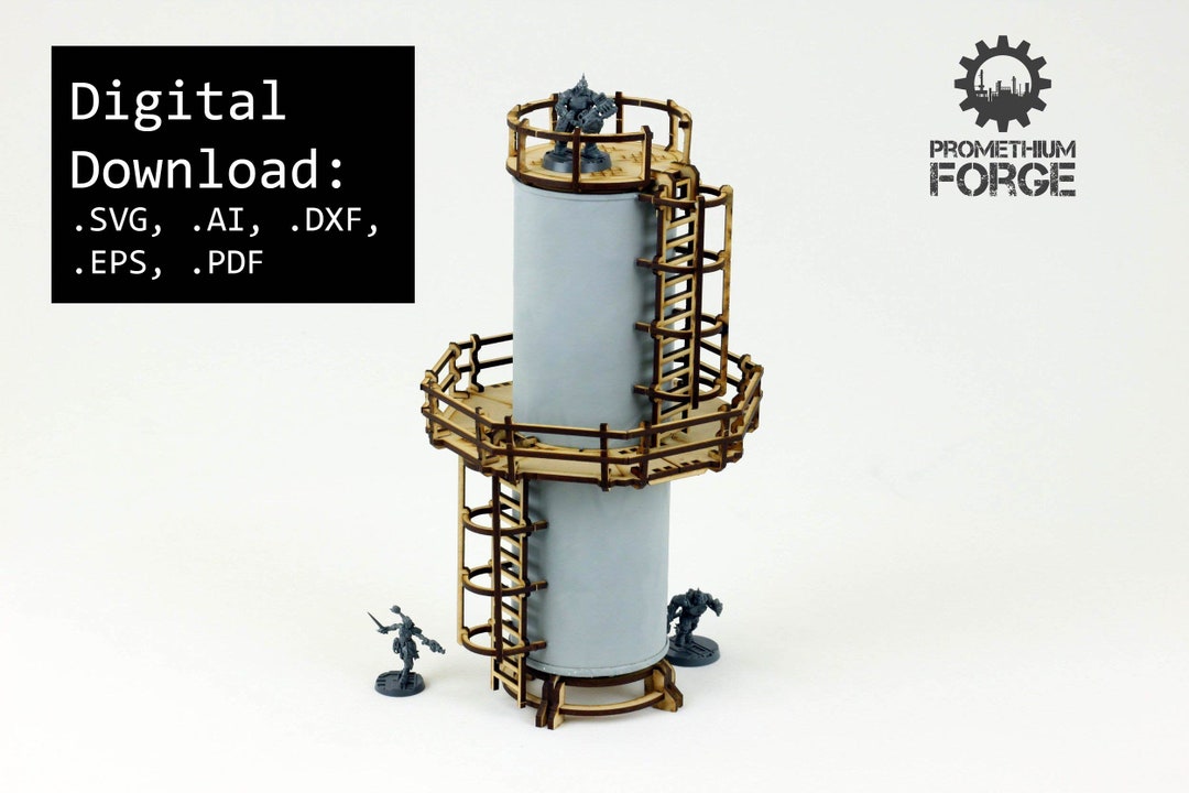 Sodium Storage Tower Terrain Kit Digital Download for Laser Cutting ...