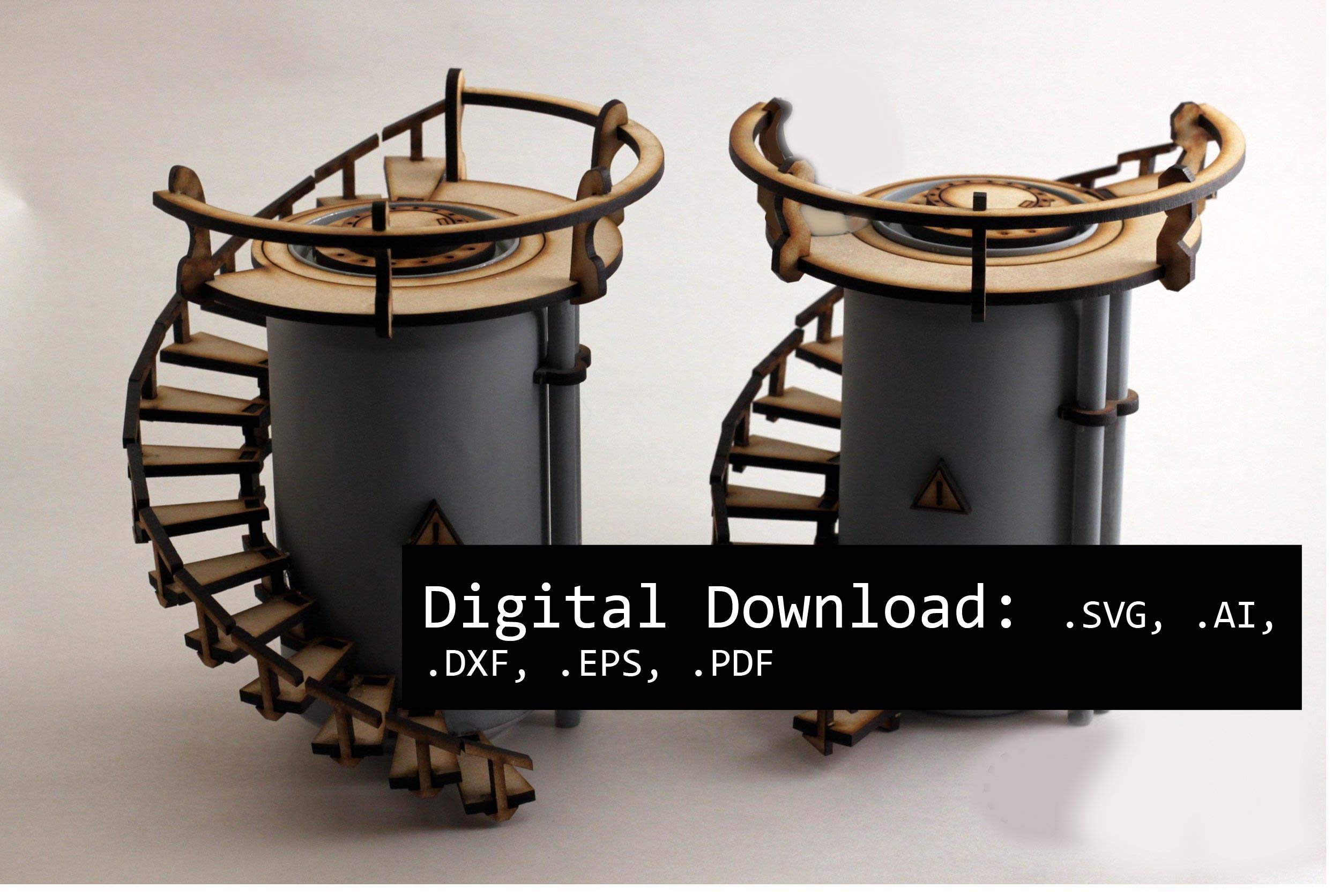 Vertical Chem Tank Terrain Kit - Digital Download for Laser Cutting ...