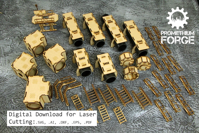 Pipeworks Terrain Set - Digital Download for Laser Cutting (.svg, .ai ...