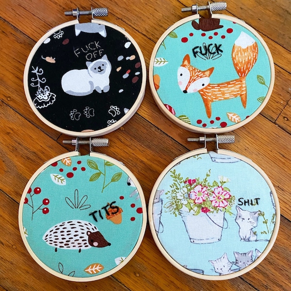 Swear Embroidery - Etsy