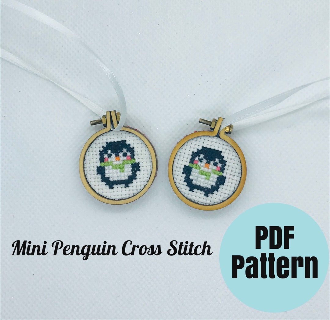 Mini Penguin Cross Stitch Pattern, Instant Download PDF - Etsy