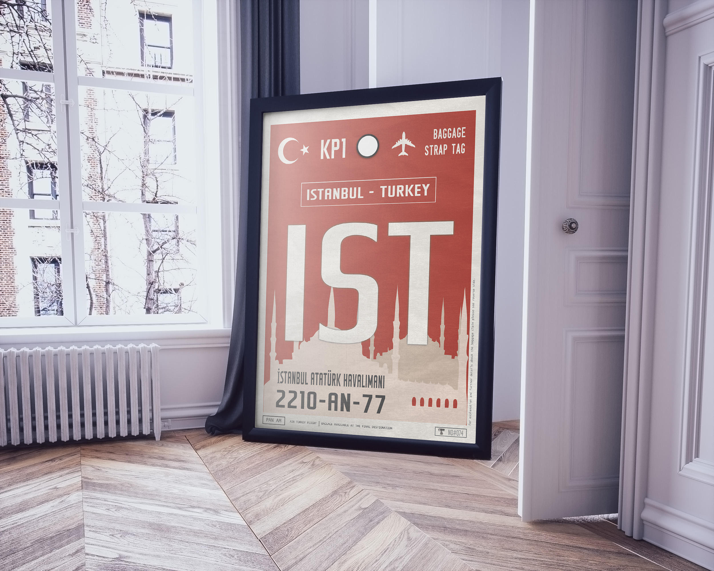 Istanbul Airport Tag Turkey Travel Poster IST Airport Code - Etsy