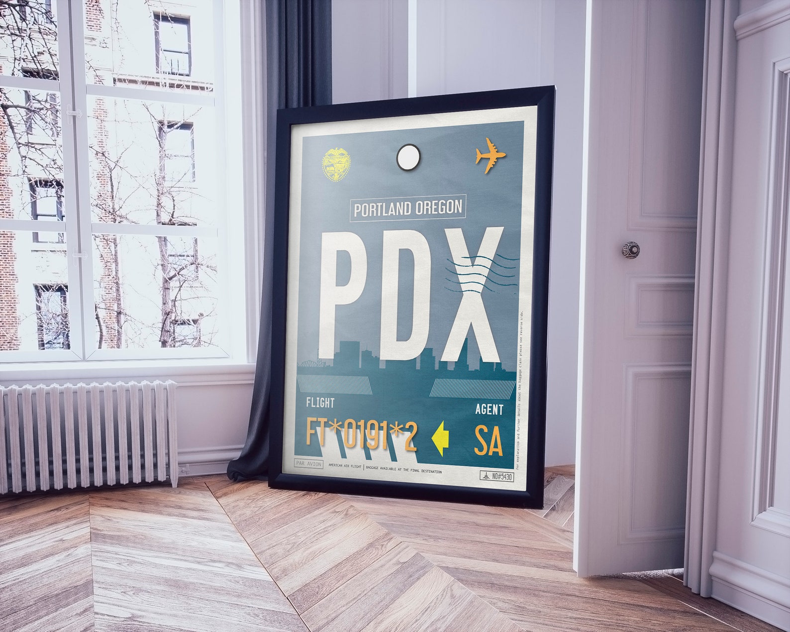 Portland Airport Tag Oregon Art Poster Portland Luggage Tag - Etsy Ireland