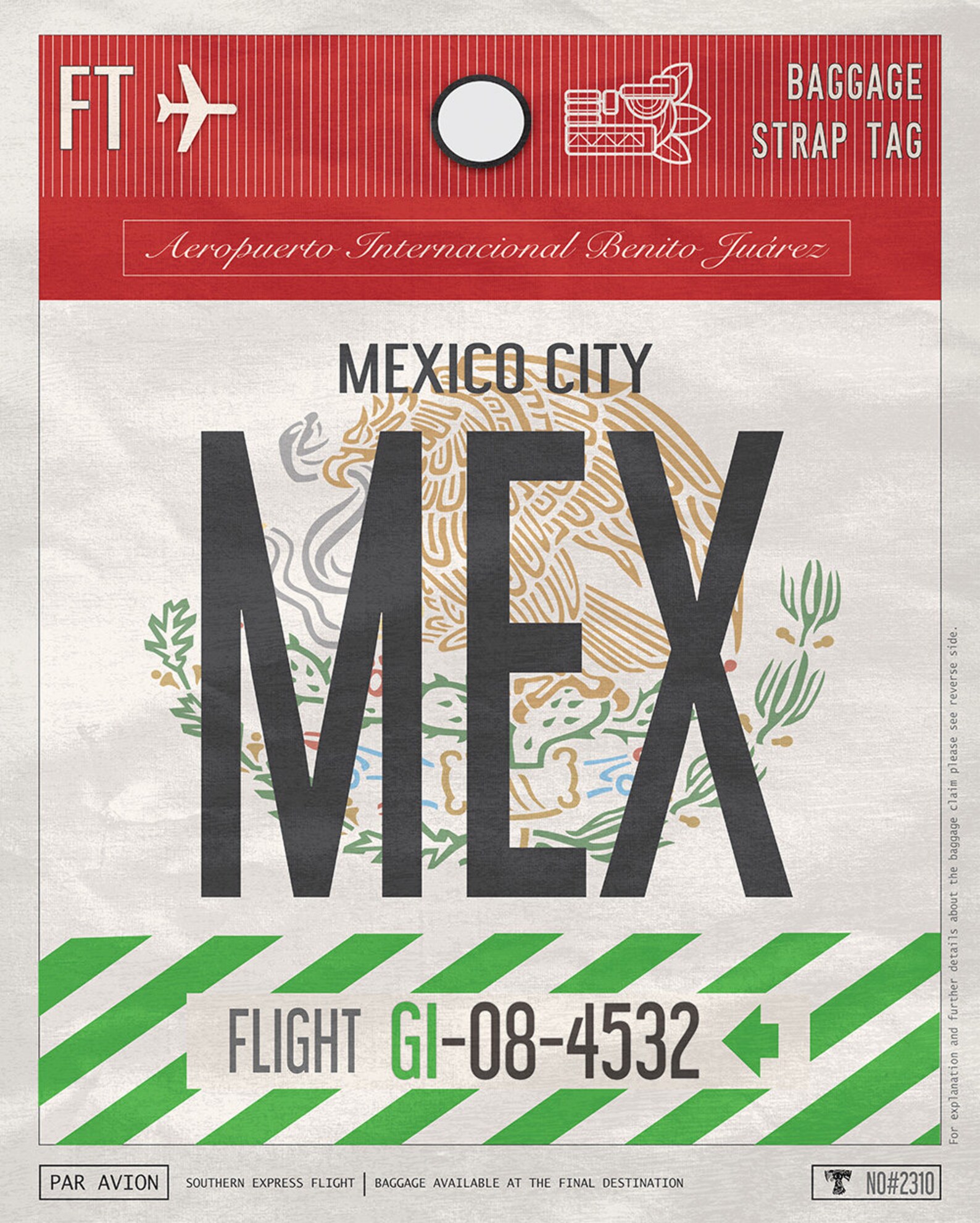 Mexico City Print Luggage Tag Art Mexico Framed Travel Decor - Etsy Ireland