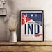 Indianapolis Luggage Tag, Airport Tag Print, Indiana Poster ...
