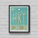 Phuket Airport Tag, Thailand Travel Poster, HKT Airport Code, Thai ...