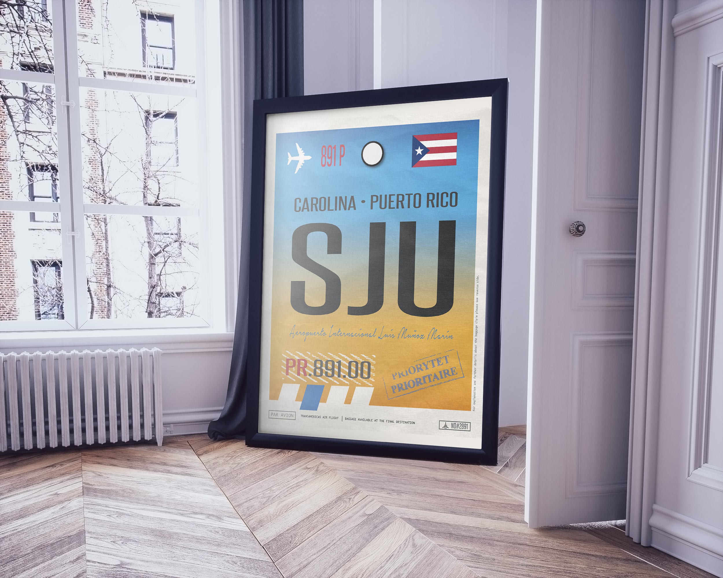 Puerto Rico Luggage Tag, Airport Tag Print, Puerto Rico Airport Code ...