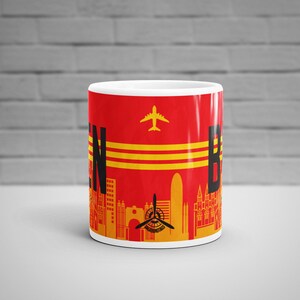 Barcelona Airport Tag Mug, Personalised Mug, BCN Airport Code Mug ...