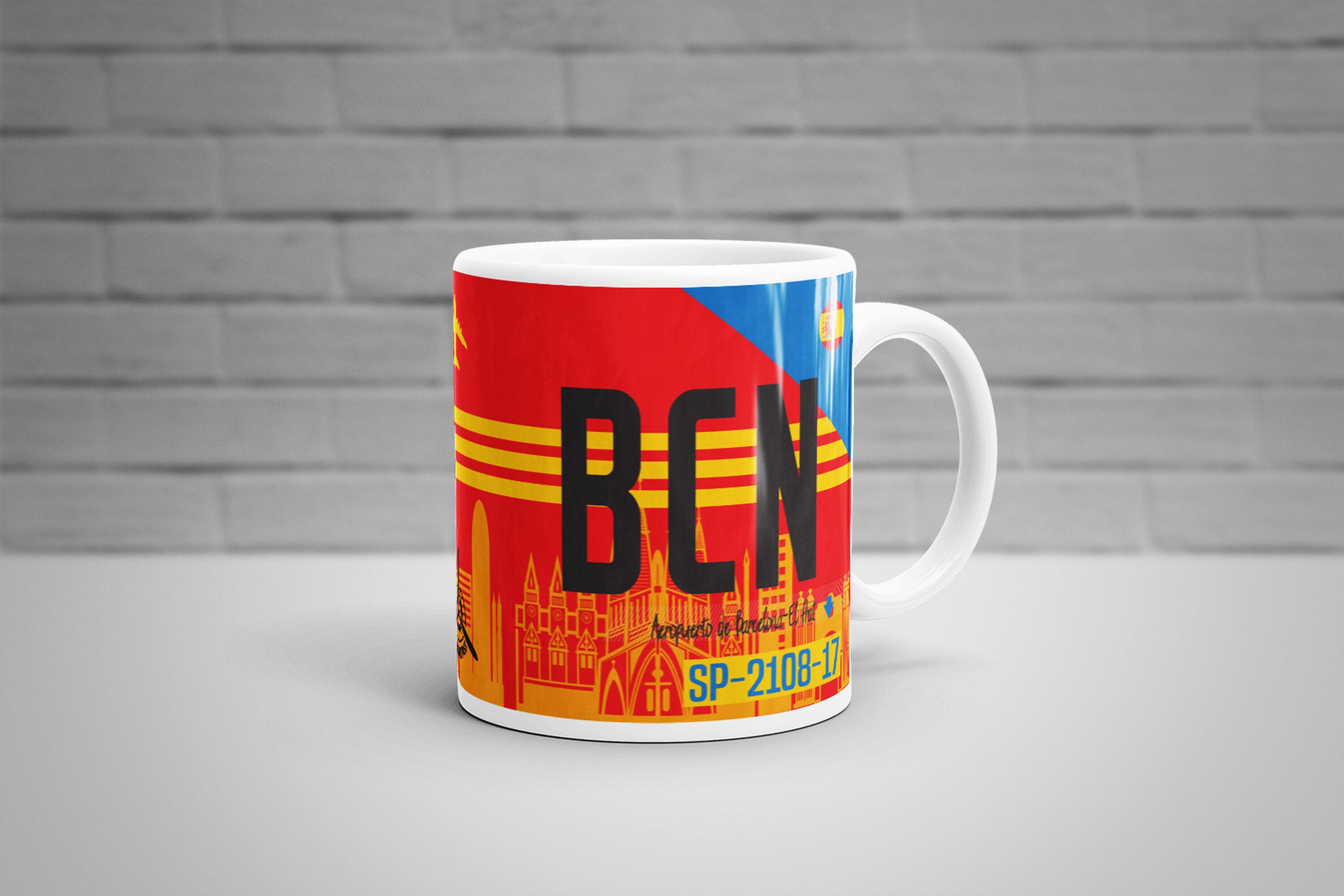 Barcelona Airport Tag Mug Personalised Mug BCN Airport Code - Etsy