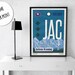 Jackson Airport Tag, Wyoming Travel Poster, JAC Airport Code, Jackson ...