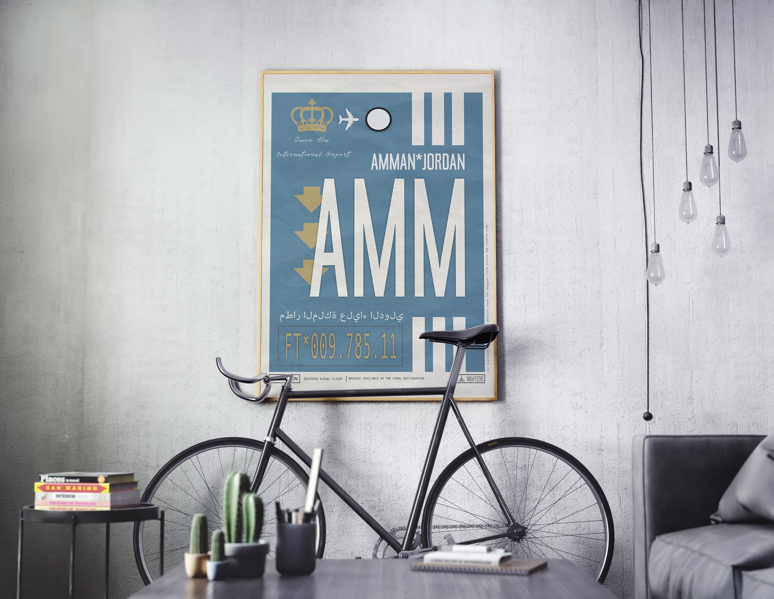 Jordan Airport Tag Amman Art Poster Jordan Luggage Tag | Etsy