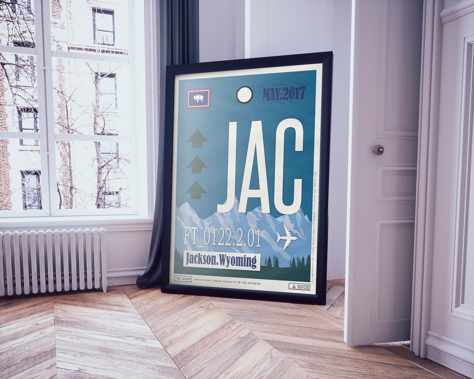 Jackson Airport Tag Wyoming Travel Poster JAC Airport Code - Etsy